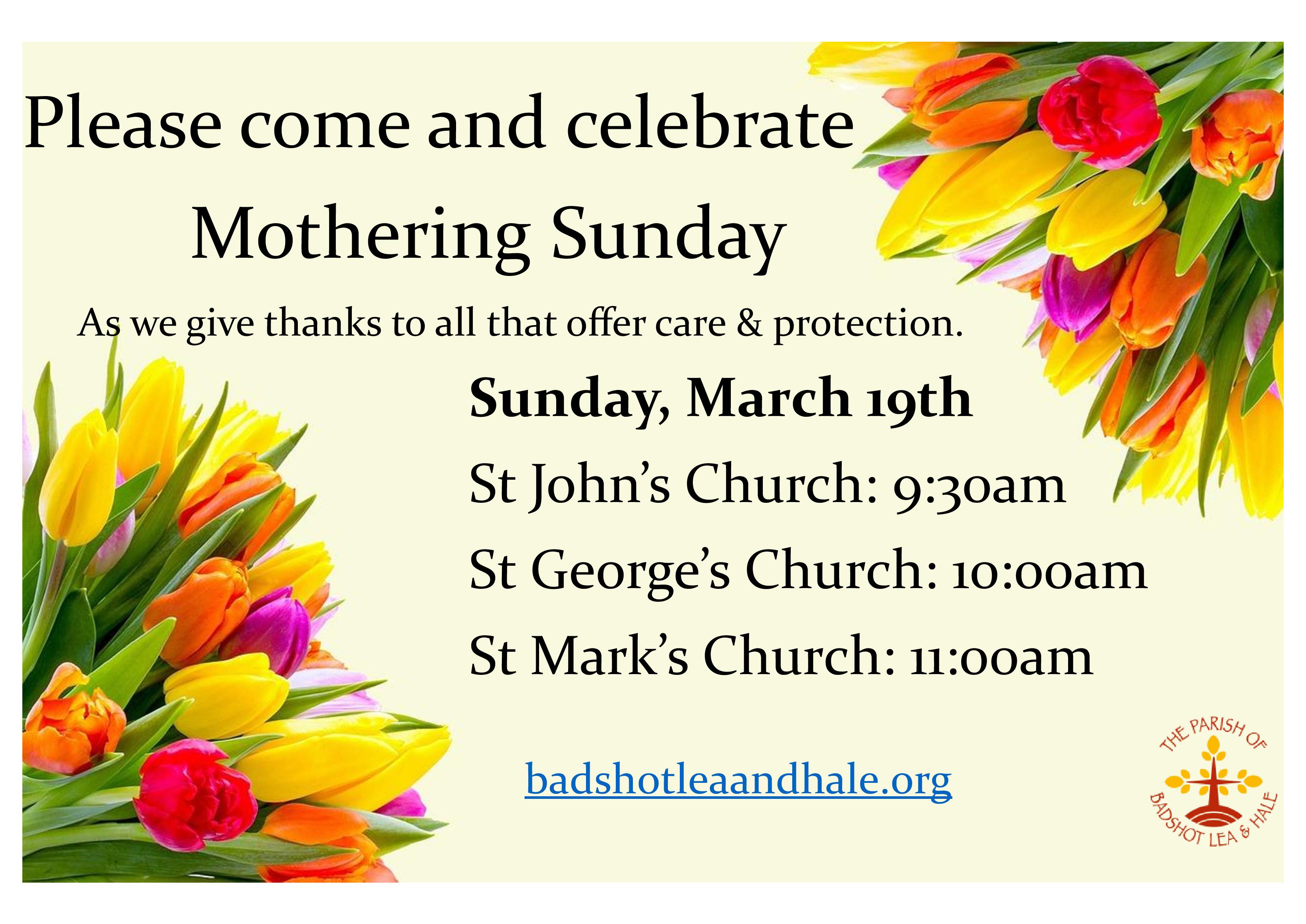 Mothering Sunday | The Parish of Badshot Lea and Hale