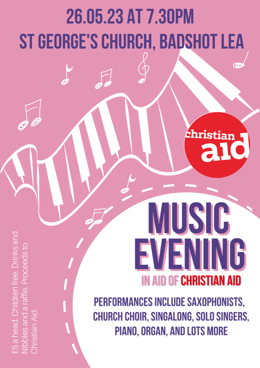 Concert for Christian Aid | The Parish of Badshot Lea and Hale