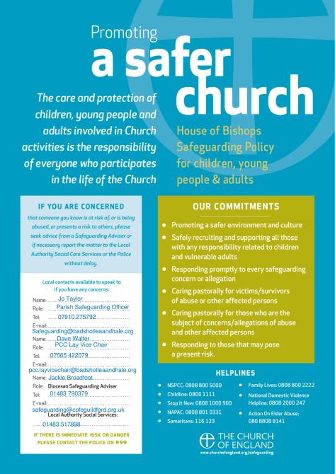 Safeguarding | The Parish of Badshot Lea and Hale